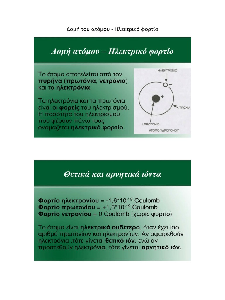 Δομή του ατόμου | PDF