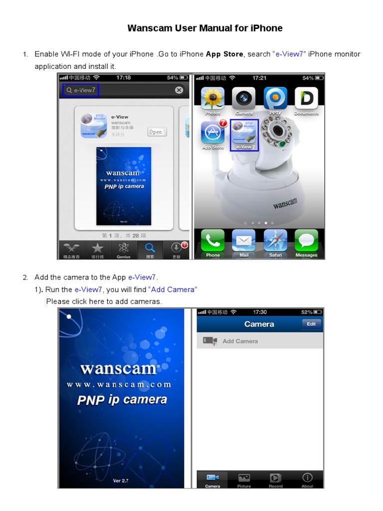 Wanscam User Manual For Iphone | PDF | Games & Activities | Computers