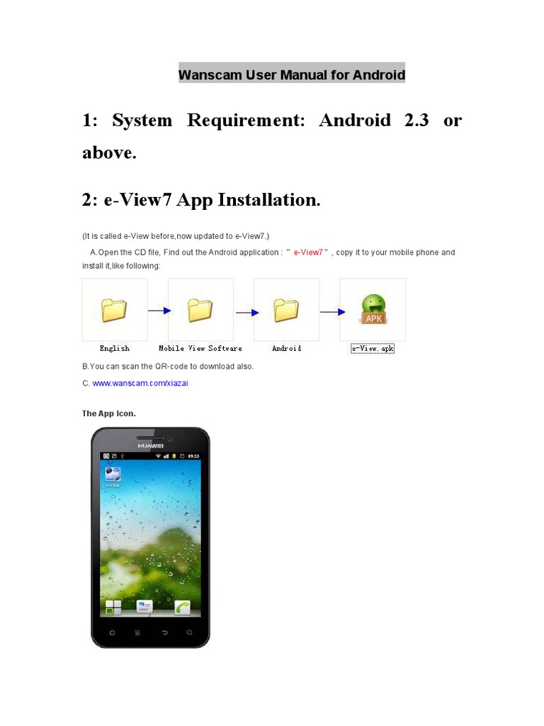 Wanscam User Manual For Android | PDF | Qr Code | Android (Operating ...