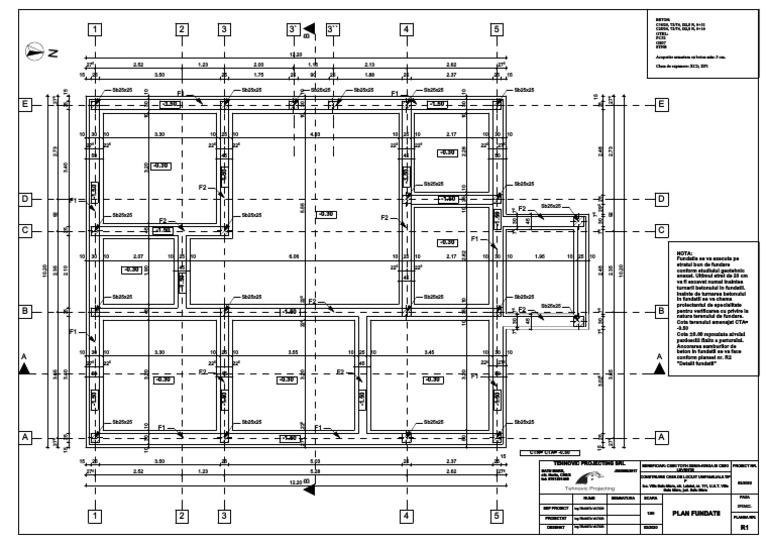 R1 Plan Fundatii | PDF | La nature