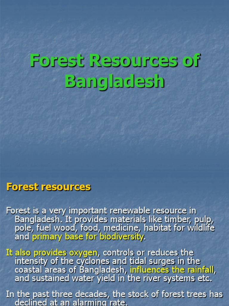 Lecture 8 Forest Resources PDF | PDF | Protected Area | Biodiversity