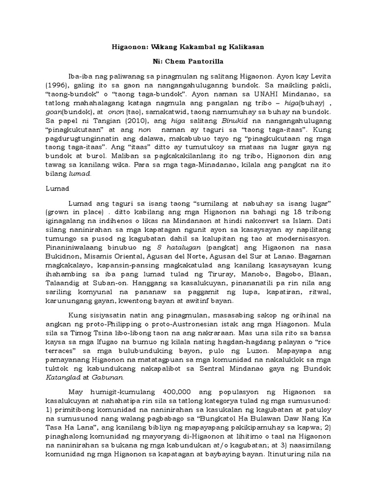 Higaonon | PDF