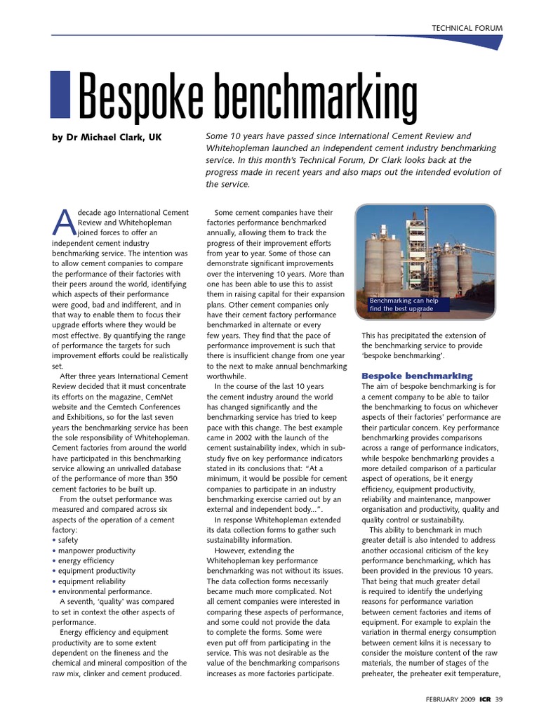 Bespoke Benchmarking PDF | PDF | Benchmarking | Industries