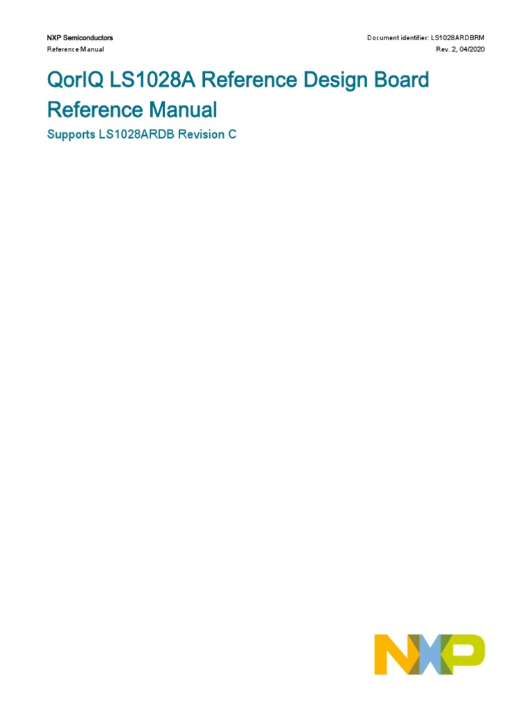Qoriq Ls1028A Reference Design Board Reference Manual: Supports ...