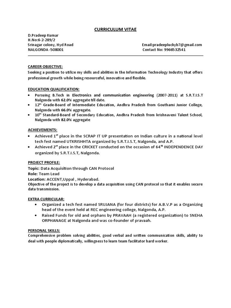 Pradeep Resume | PDF
