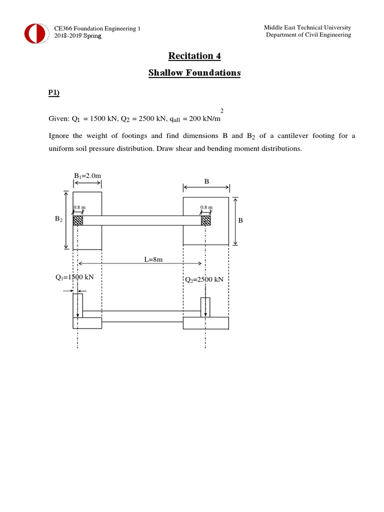 Recitation 4 2018-2019 Spring | PDF | Civil Engineering | Mechanics