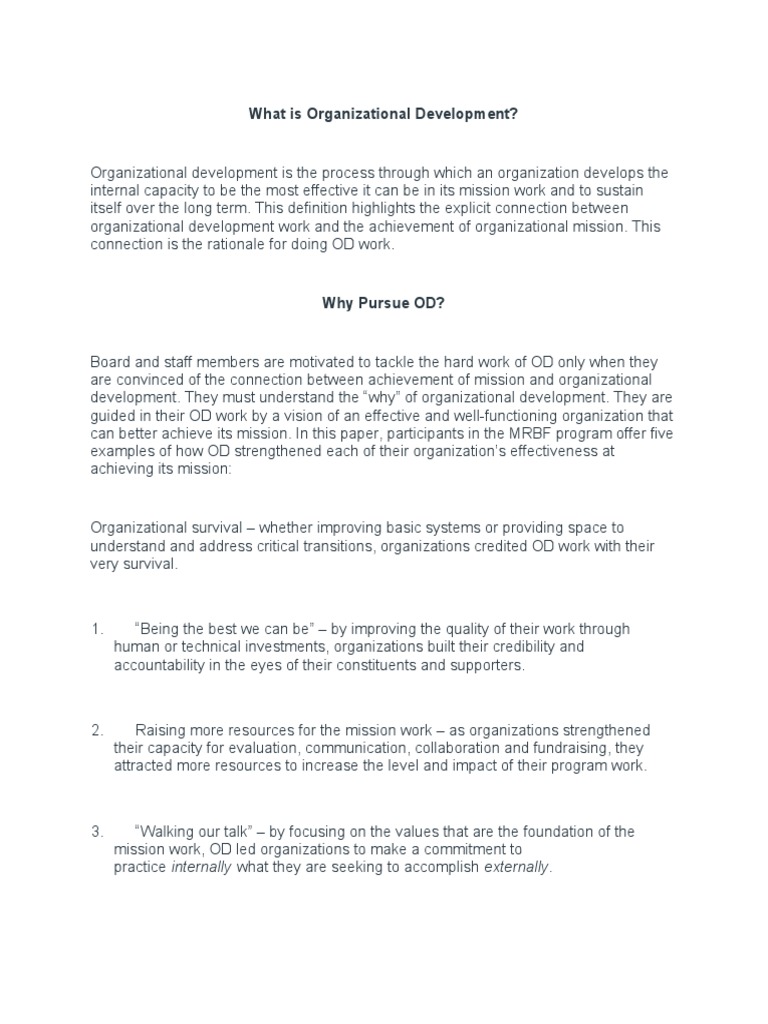 What Is Organizational Development | PDF | Design For Six Sigma | Six Sigma