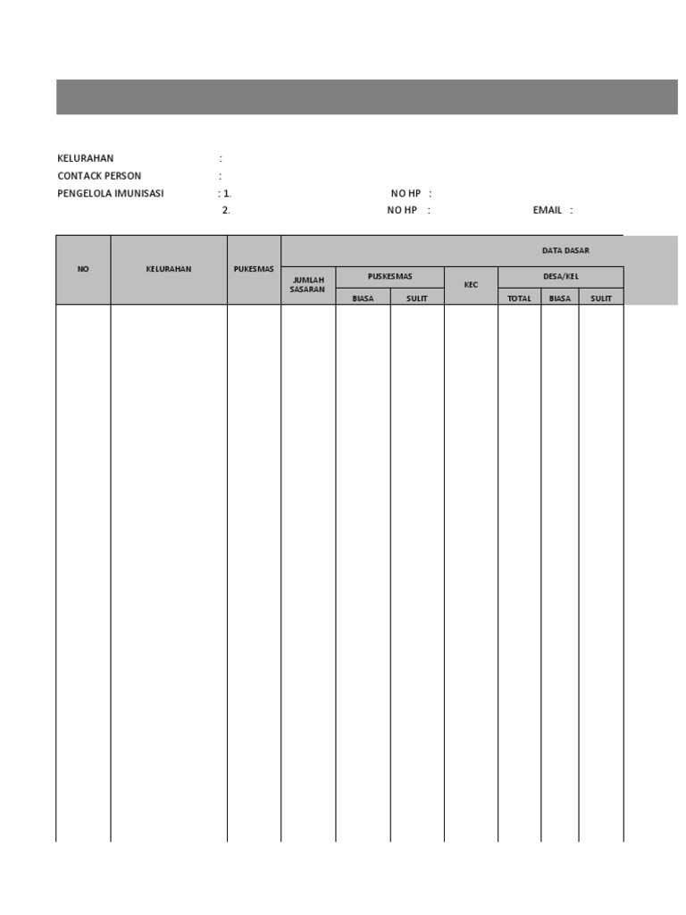 Format Microplanning Pin Polio | PDF