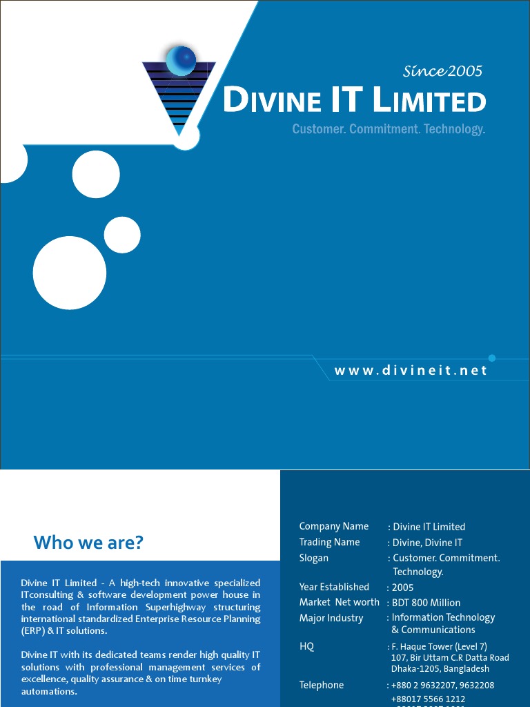 Company Profile of Divine IT Limited | Download Free PDF | Enterprise ...