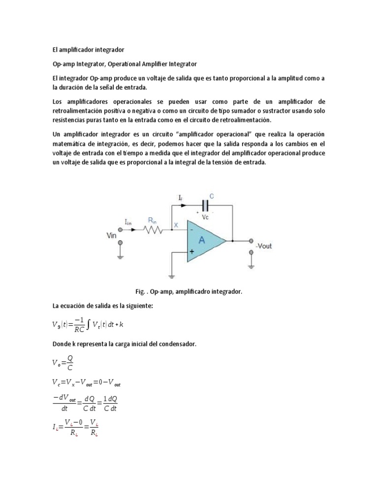 Amplificador Integrador | PDF