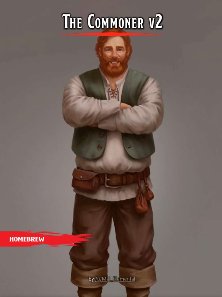 Commoner Class For DND 5e | PDF
