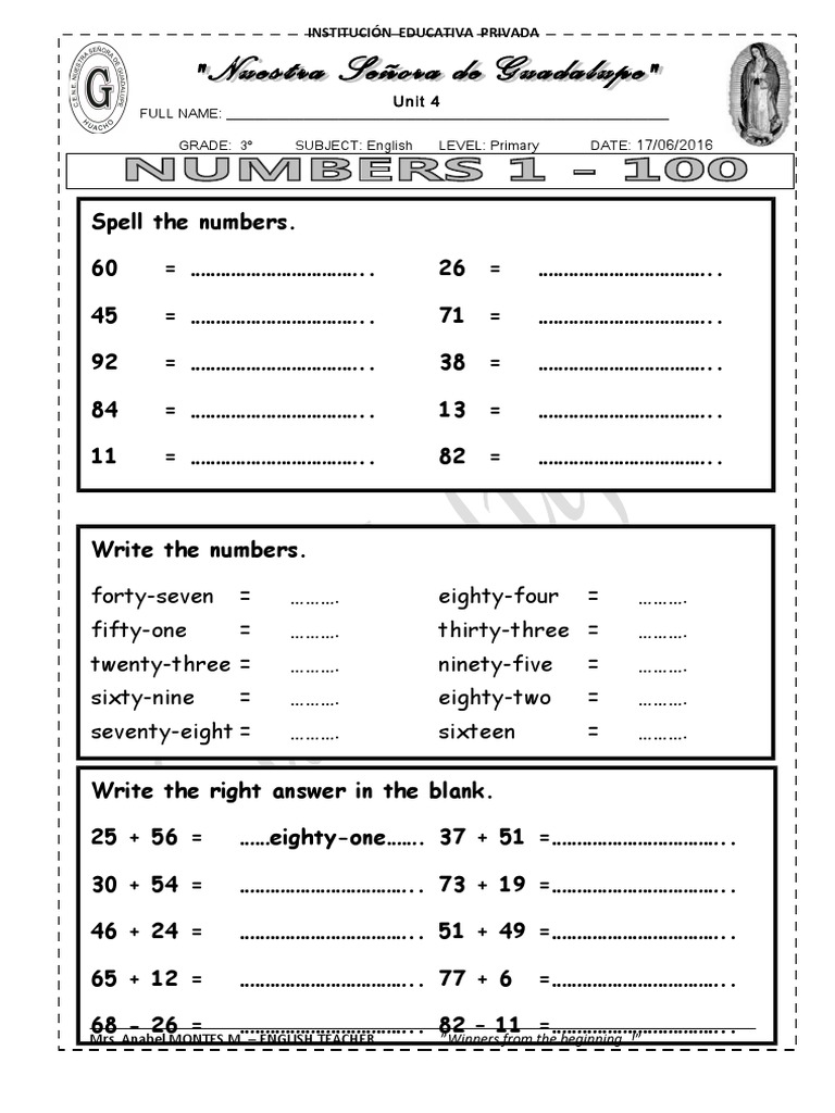 Forty-Seven . Eighty-Four . Fifty-One . Thirty-Three . Twenty-Three ...