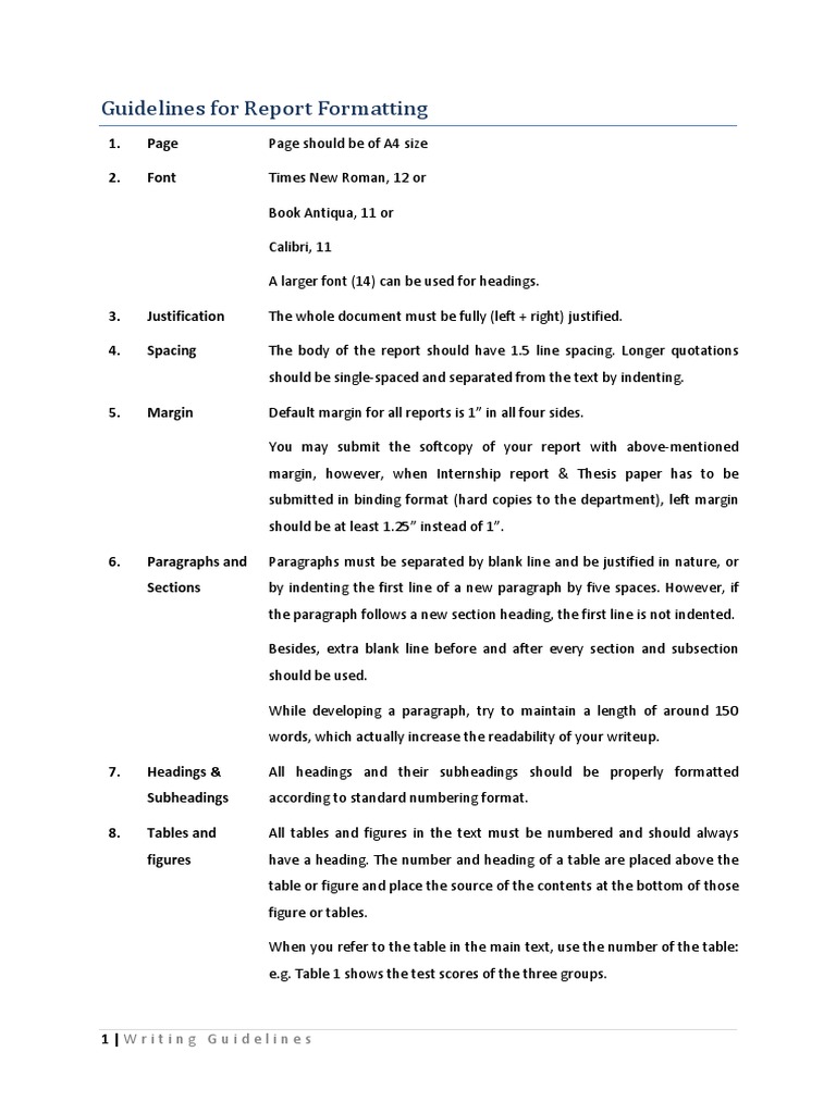 EIB-551 - Fall 2020 - Report Writing Guidelines PDF | PDF | Paragraph ...