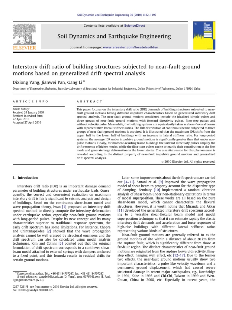 (A3 & A4 2sided) (D. Yang 2010) - Interstory Drift Ratio of Building ...