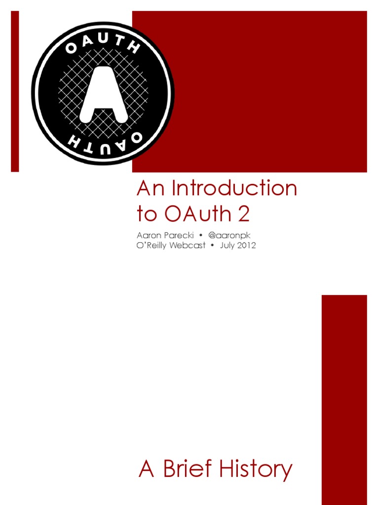 An Introduction To Oauth2 | PDF | Web Application | Hypertext Transfer Protocol