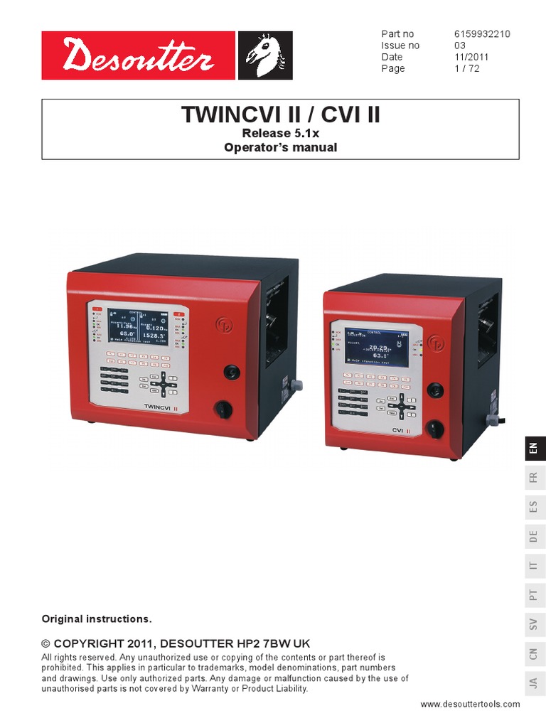 Twincvi Ii / Cvi Ii: Release 5.1x Operator's Manual | PDF | Electrical ...