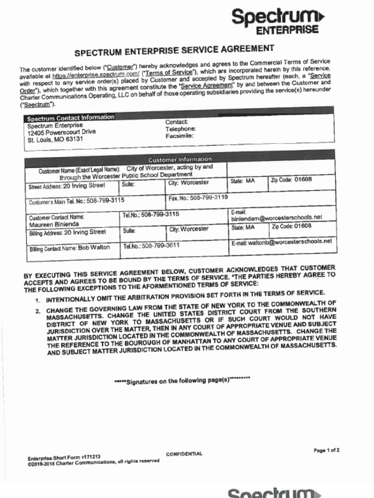 Charter Contract With Worcester | PDF