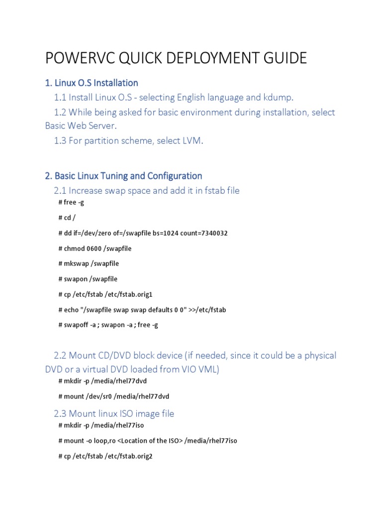 POWERVC Quick Deployment Guide | PDF | User (Computing) | Computer Network