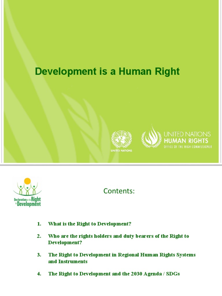 Right To Development | Download Free PDF | Human Rights | Ethical ...