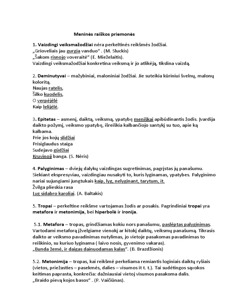 Meninės Raiškos Priemonės | PDF