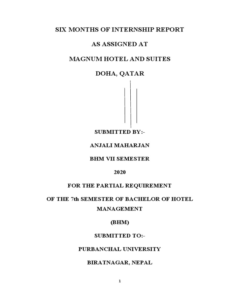 Six Months of Internship Report A | PDF | Organizational Structure ...