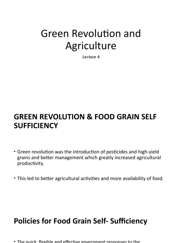 Green Revolution and Agriculture | PDF | Green Revolution | Wheat