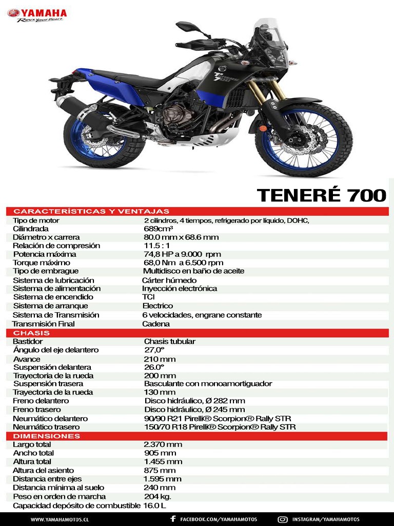 Ficha Tenere700 | PDF