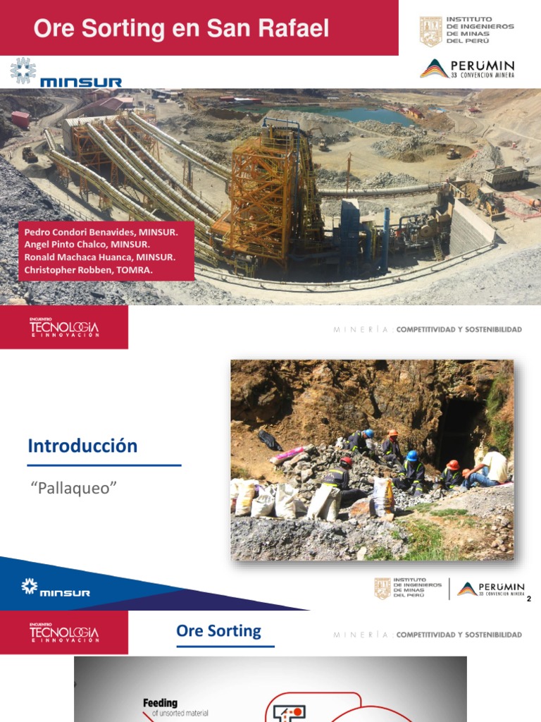 Ore Sorting en San Rafael: Proyecto MINSUR | PDF | Minerales | Materiales