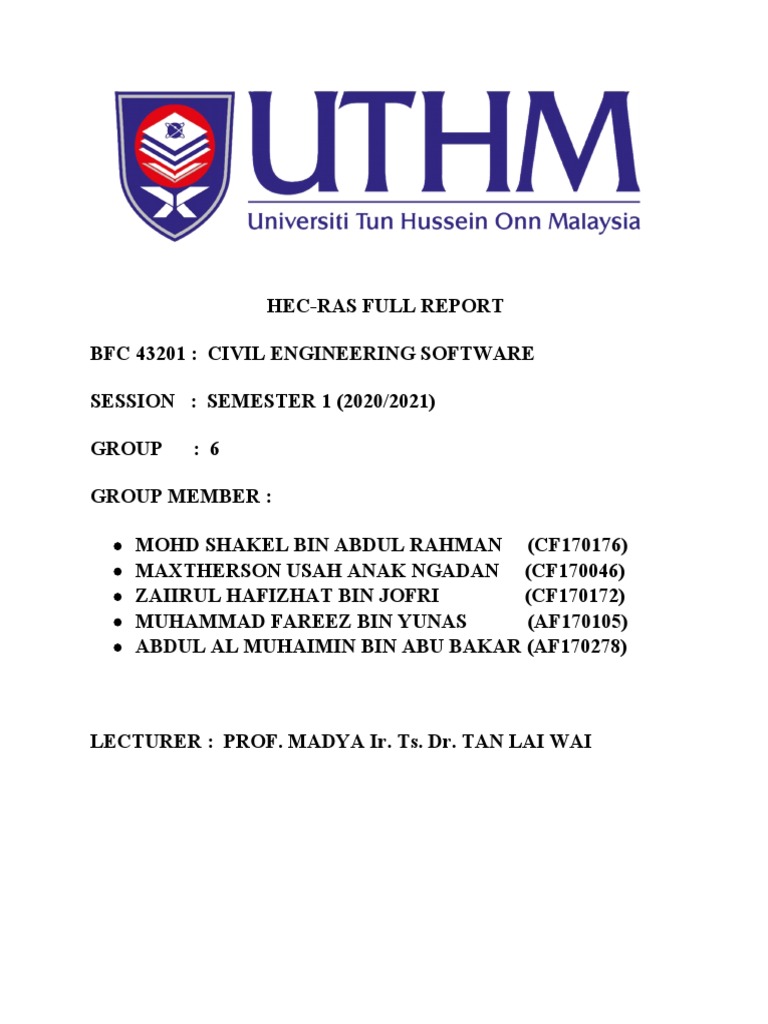 Full Report Hec-Ras Group 6 | PDF | River | Flood