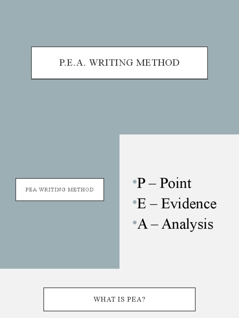 PEA Paragraph | PDF | Evidence | Reason