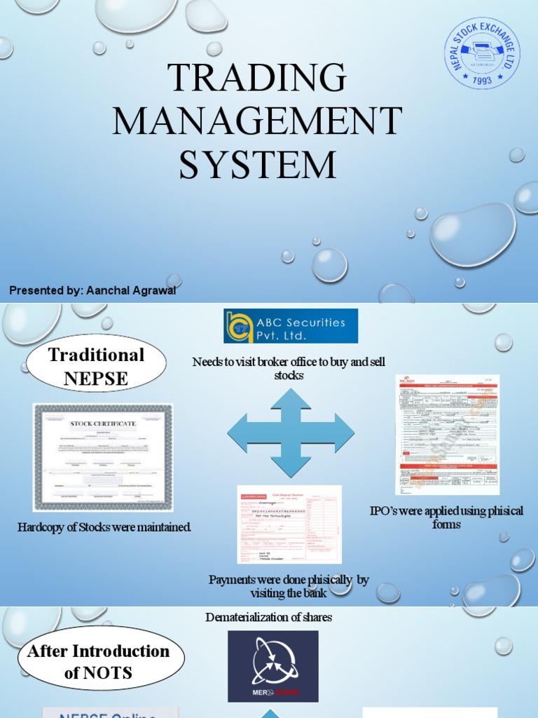 Trading Management System: Presented By: Aanchal Agrawal | PDF