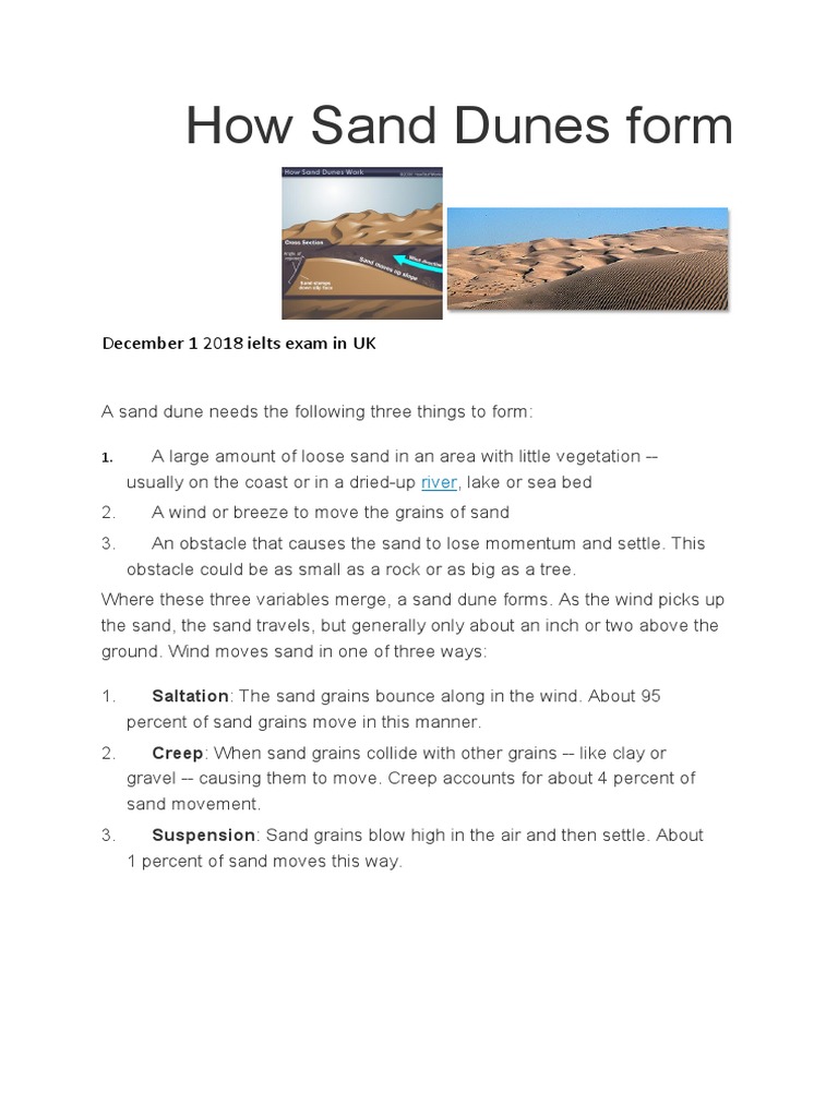 Formation and Types of Sand Dunes | PDF | Dune | Sedimentology