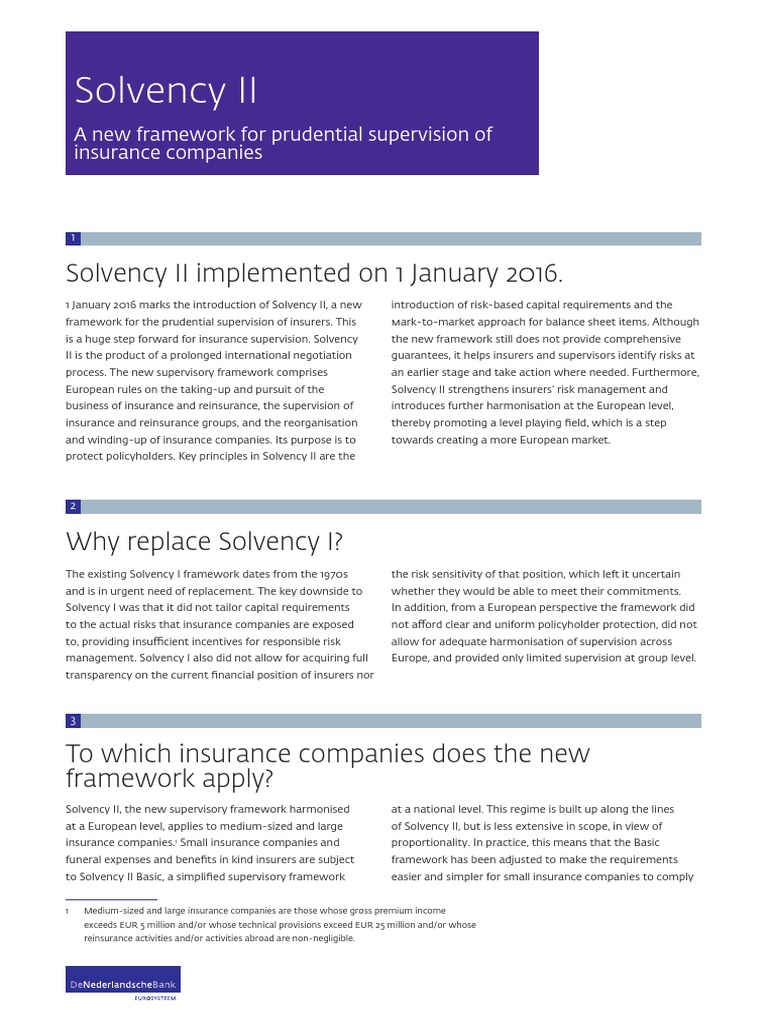 Factsheet Solvency II - Final - English - tcm47-335167 | PDF ...