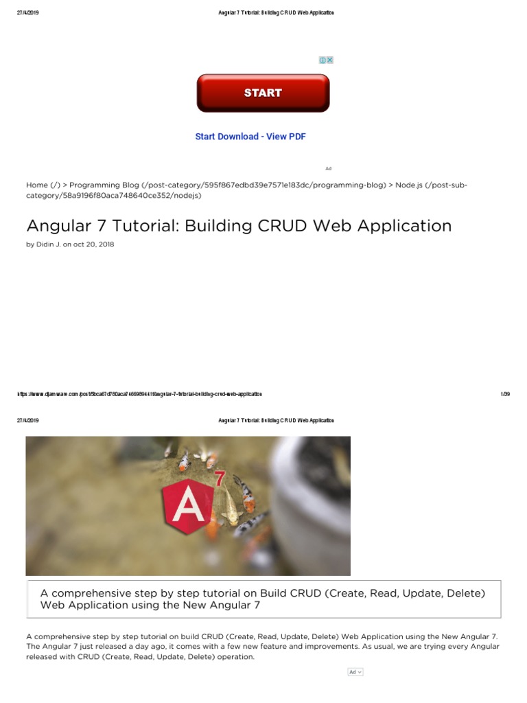 Angular 7 Tutorial - Building CRUD Web Application | PDF | World Wide ...