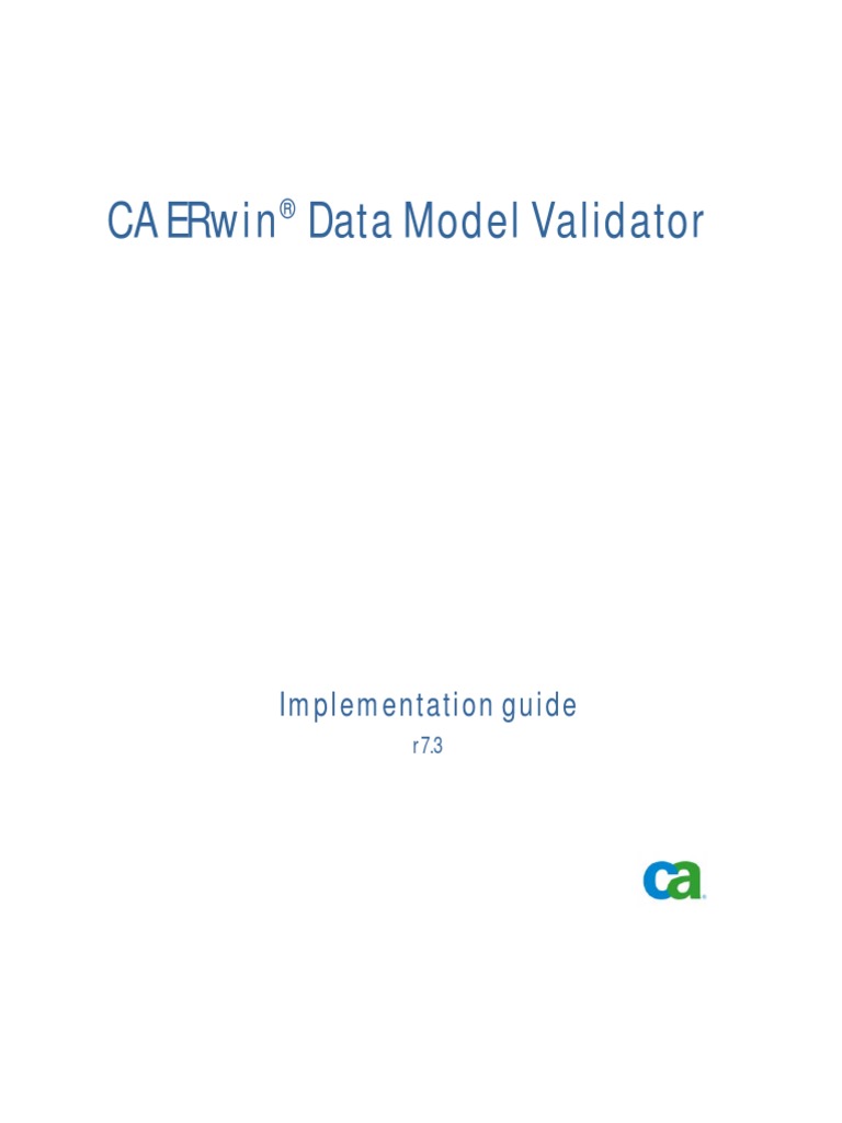 Ca Erwin Data Model Validator: Implementation Guide | PDF | Ibm Db2 ...