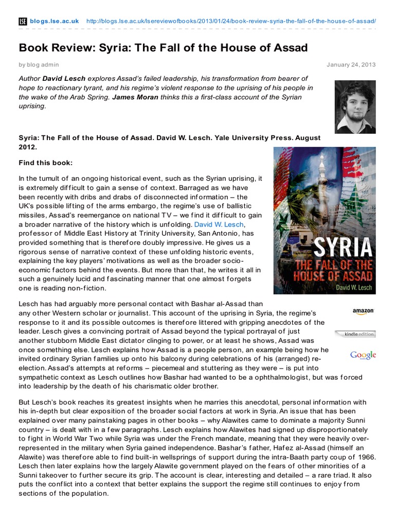 Book Review: Syria: The Fall of The House of Assad | PDF | Bashar Al ...