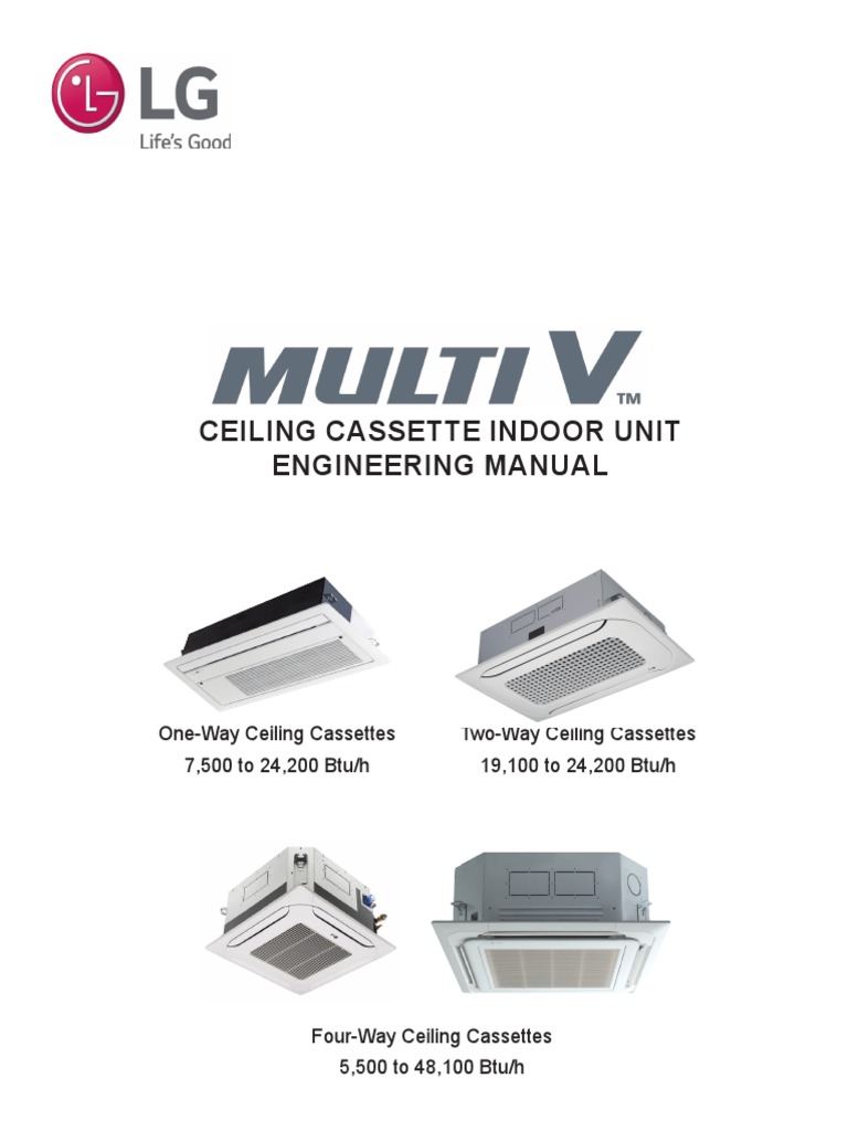 Ceiling Cassette Indoor Unit Engineering Manual | PDF | Autodesk Revit ...