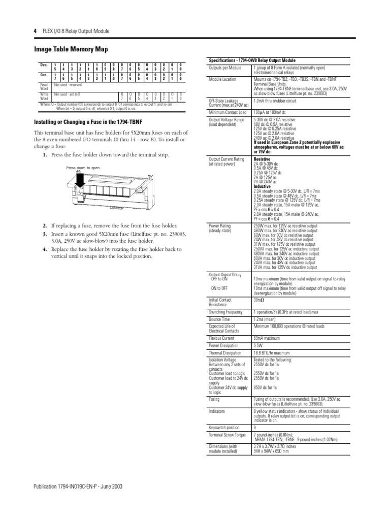 1794-OW8 Installation Instructions FLEX IO 8 Relay Output Module-4 ...