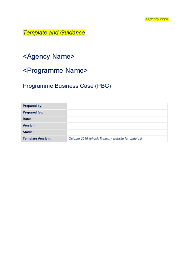 BBC Programme Business Case Template and Guidance October 2019 | PDF ...