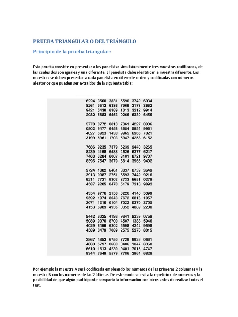 Prueba Triangular o Del Triángulo | PDF