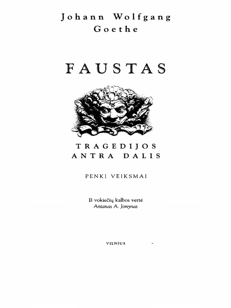 Johann Wolfgang Von Goethe Faustas II Dalis PDF | PDF