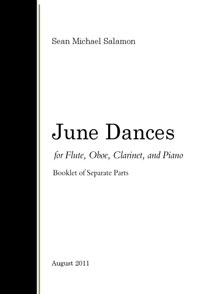 June Dances: Sean Michael Salamon | PDF | Musical Compositions ...