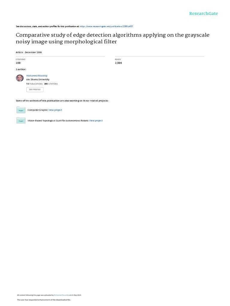 Comparative - Study - of - Edge - Detection - Algorithms - App | PDF | Computer Vision | Image ...