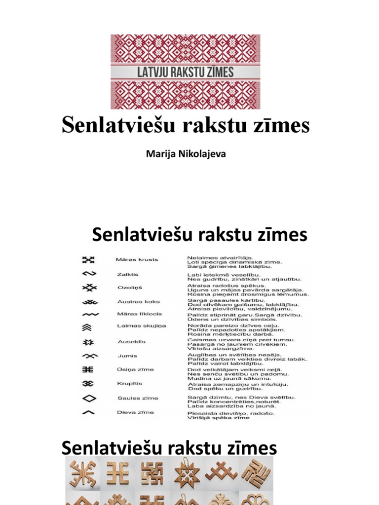 Senlatviešu Rakstu Zīmes | PDF