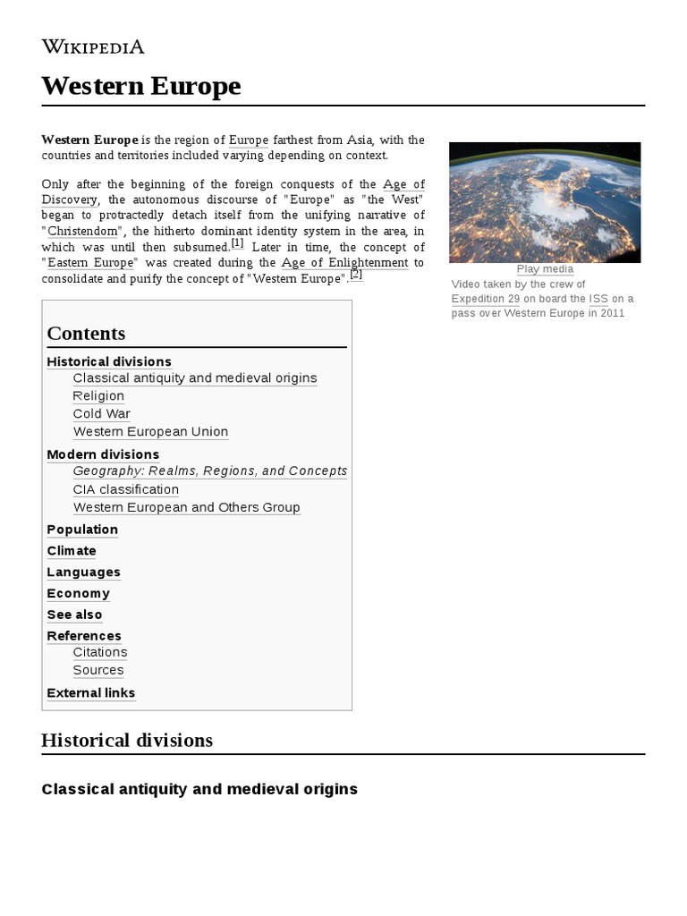 Western Europe | PDF | Western Europe | Religion And Belief