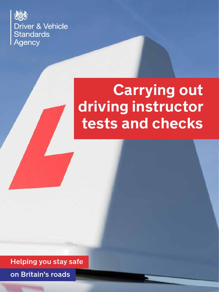 Carrying Out Driving Instructor Tests and Checks Adi1 | PDF | Test ...