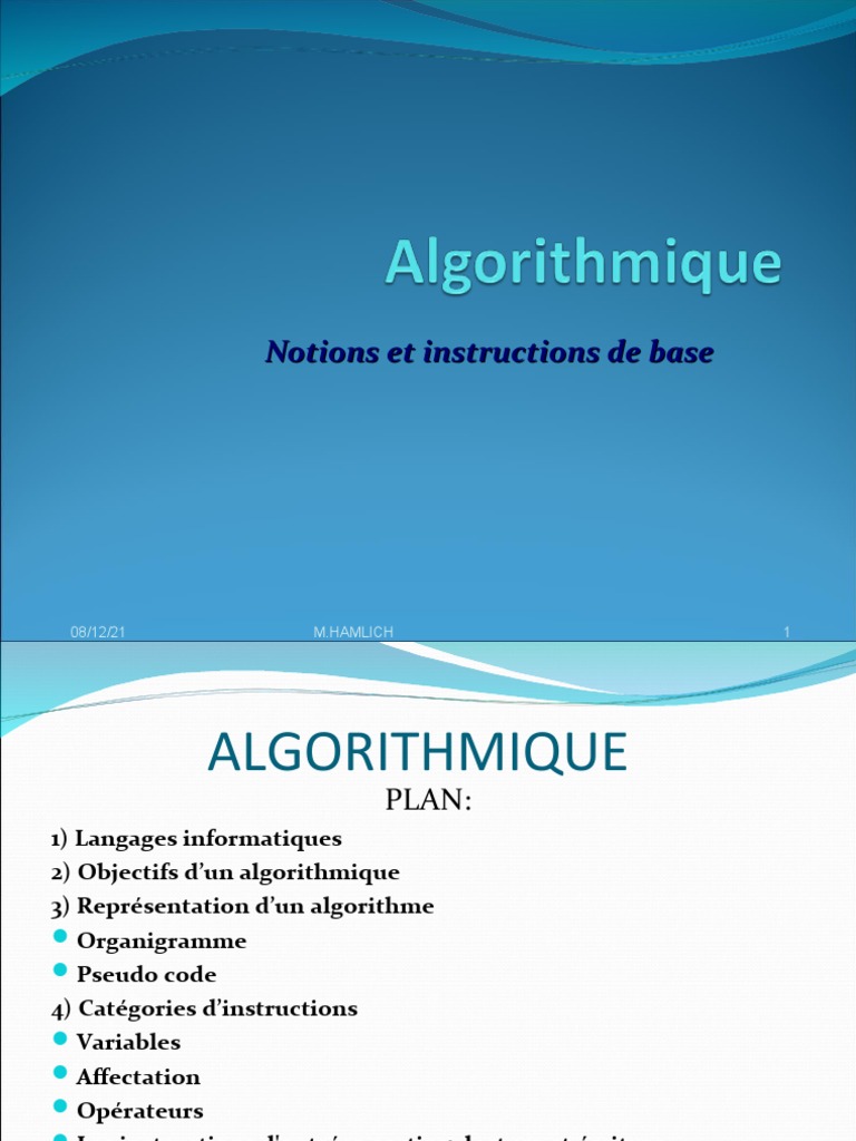 ALGORITHMIQUE