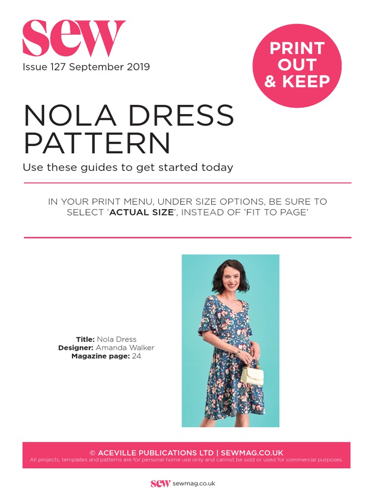 Nola Dress Pattern: Print OUT & Keep | Download Free PDF | Human Body ...