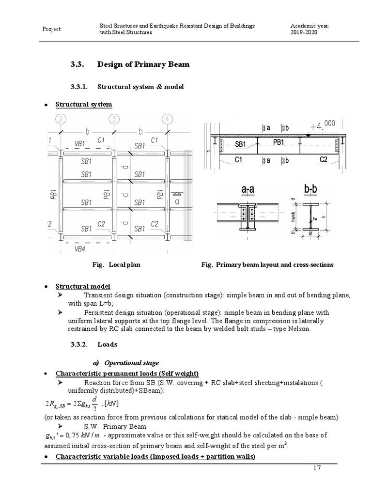 Steel Structure Primary Beam Design | PDF | Beam (Structure) | Bending