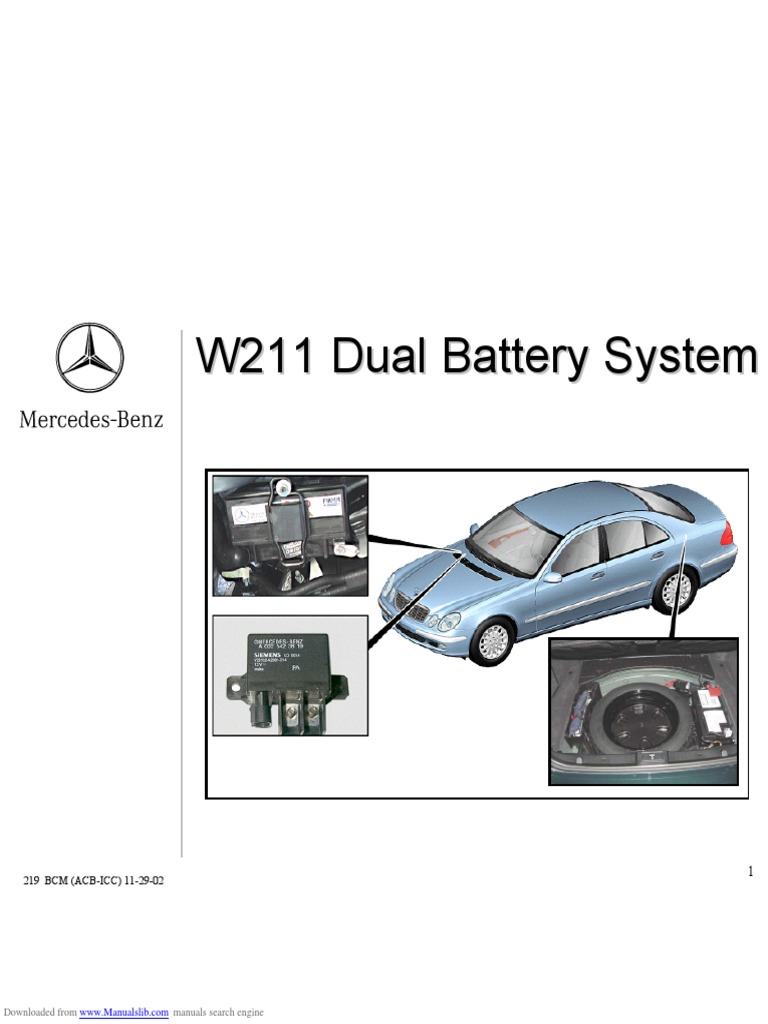 W211 Dual Battery System | PDF | Manufactured Goods | Electrical ...